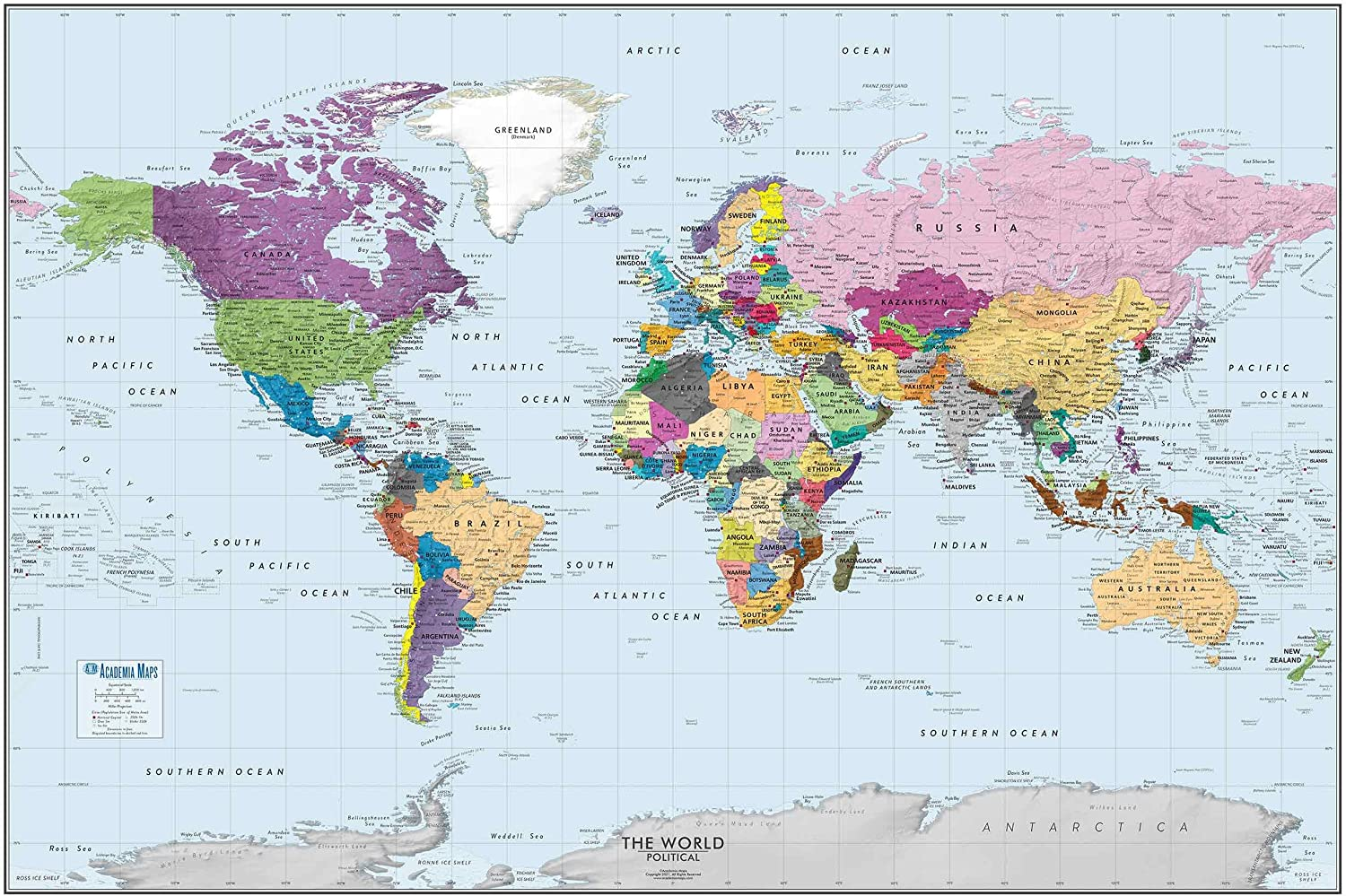Large Political World Map