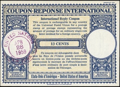 U.S., 1959. U.N. International Reply Coupon IRC NY-4, New Yoprk | eBay