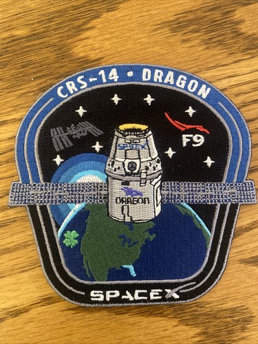 Authentic CRS-14 - SPACEX FALCON-9 DRAGON F-9 ISS NASA RESUPPLY Mission ...