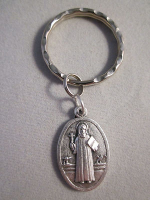 Oval St Benedict / Jubilee Cross Medal Key Ring Patron Architects ...