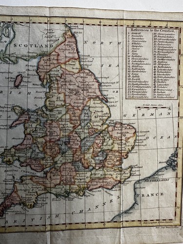 England & Wales Great Britain 1801 Neele U.K. antique engraved hand ...