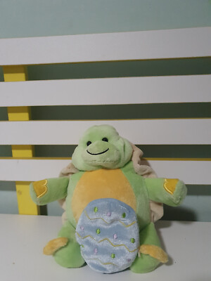 TURTLE PLUSH TOY WITH EASTER EGG GREEN AND YELLOW RUSS MAYBE? 22CM ...
