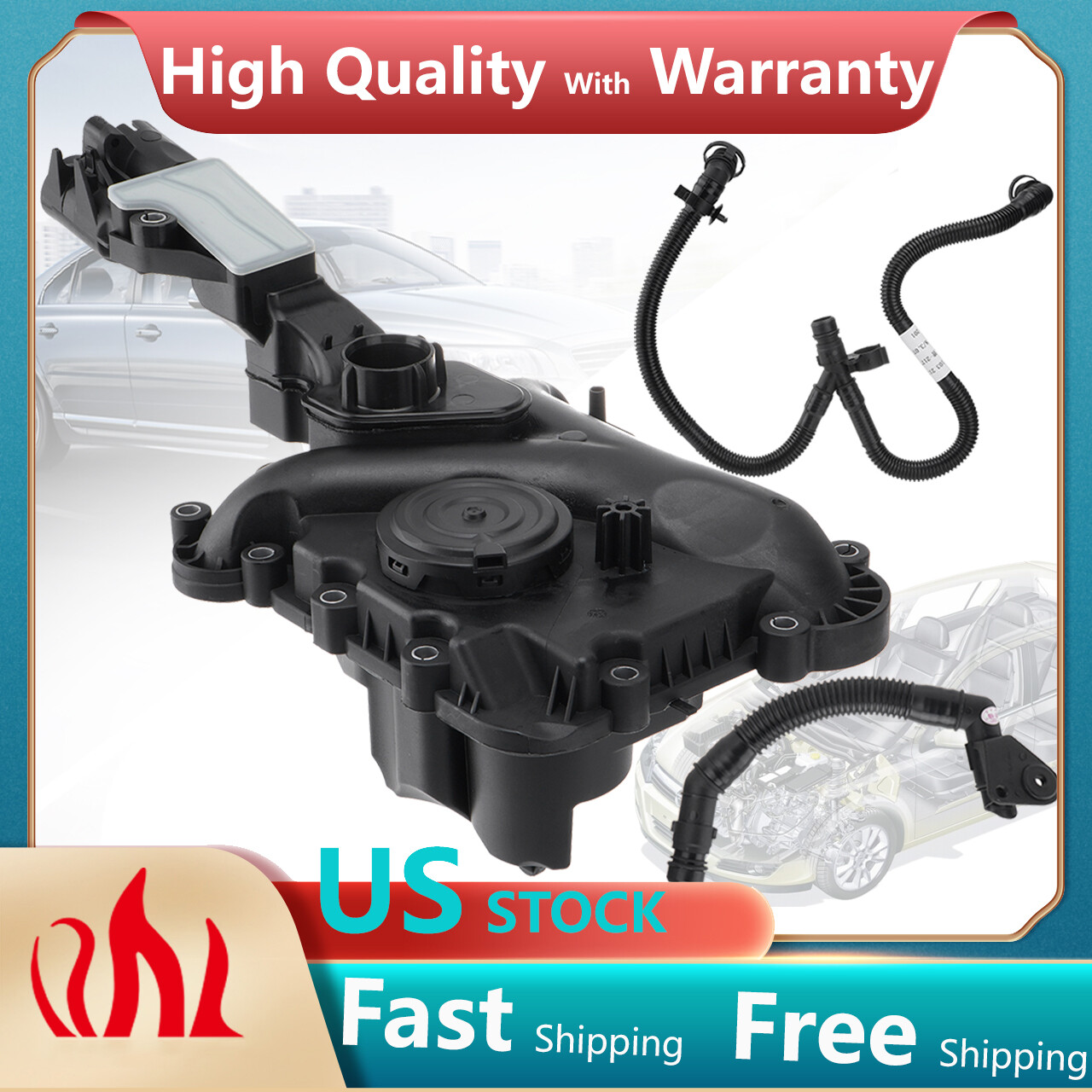 Engine Crankcase Vent Valve Oil Separator 06E103547AB For AUDI A6 A7 A8 ...