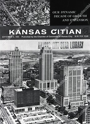 Kansas Citian * Kansas City Downtown 1960 Original 4x5 B/W Photo ...