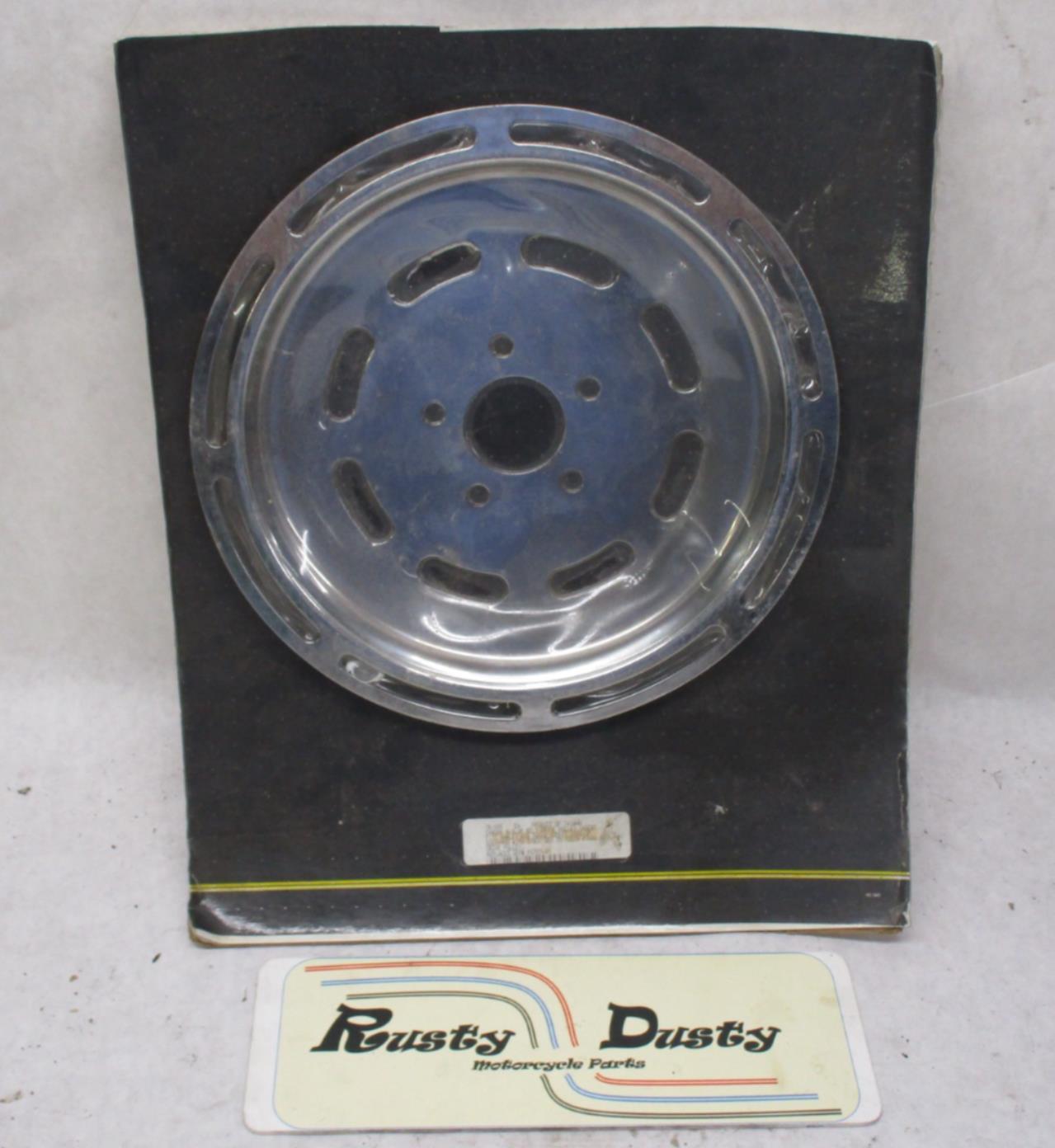 Harley Davidson Big Twin Custom Chrome 8-Slot Belt Drive Pulley Insert ...