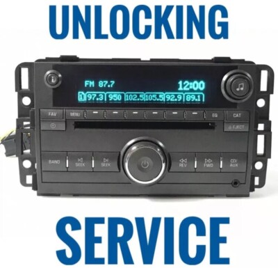 UNLOCKING SERVICE For GMC CHEVY OEM Radio Stereo Receiver AM FM CD ...