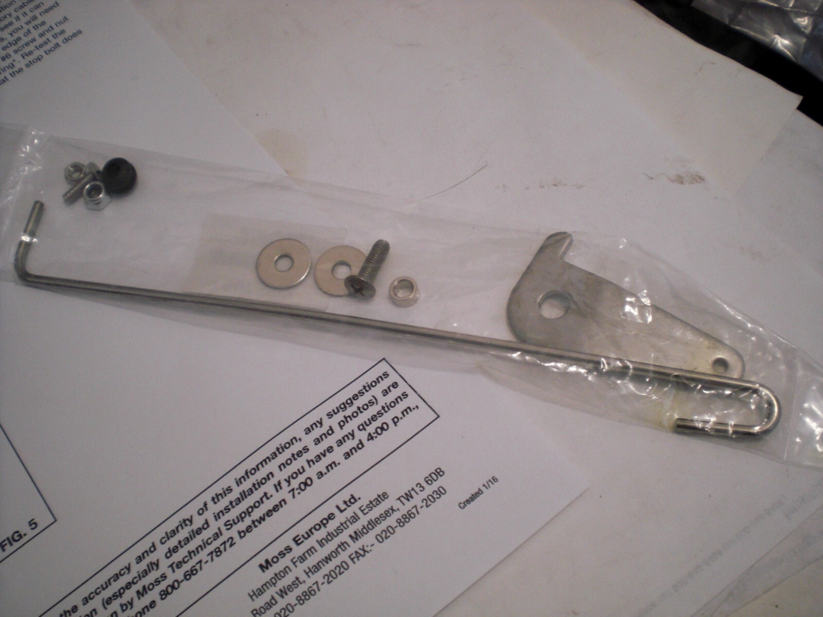 NEW EMERGENCY HOOD BONNET RELEASE KIT TRIUMPH TR4, TR250, TR6 WITH ...