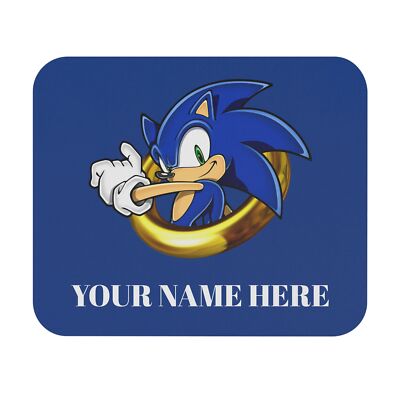 SONIC THE HEDGEHOG PERSONALIZED W/ NAME BLUE MOUSE PAD DESK MAT HOME ...
