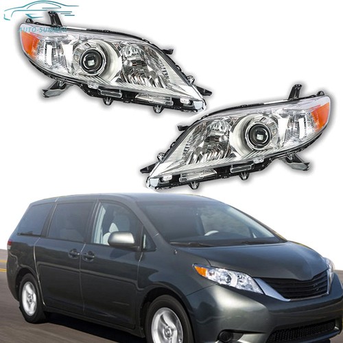 Headlights For Toyota Sienna 2011-2016-2018-2020 Halogen Right+Left ...