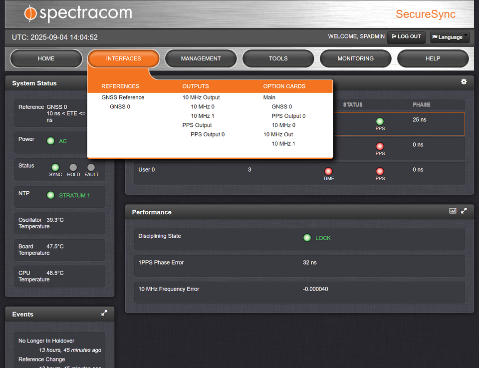 Spectracom SecureSync 013 GPS Beidou OCXO 10MHz Oscillator NTP Network ...