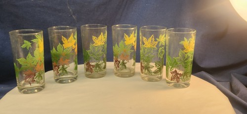 Maple Leaf Vintage Glassware (6) Glasses, preowned | eBay