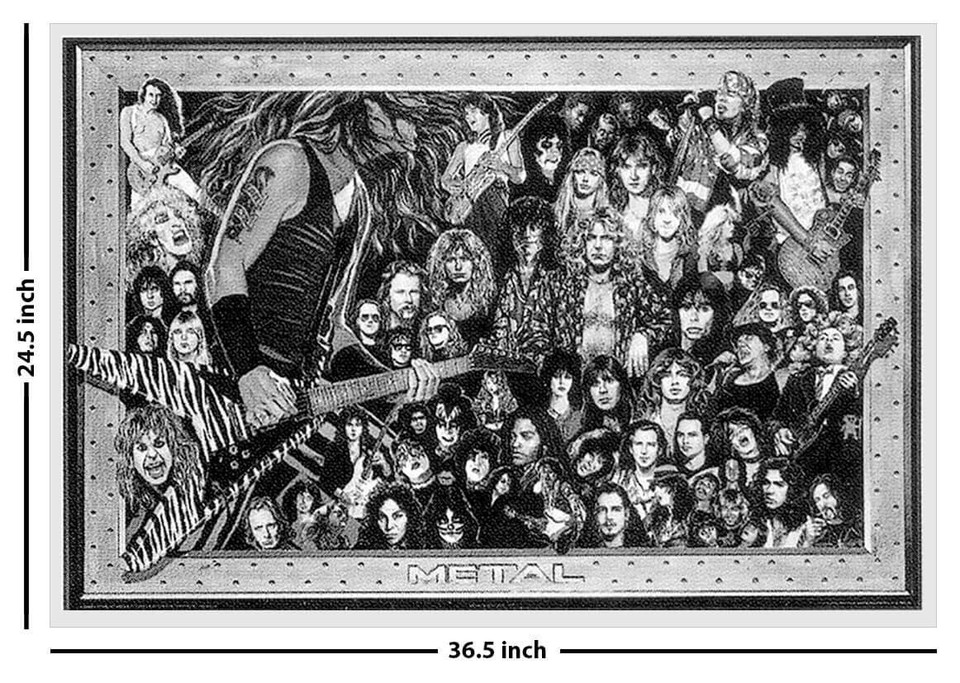 Heavy Metal Collage Poster 36.5" x 24.5" Laminated | eBay