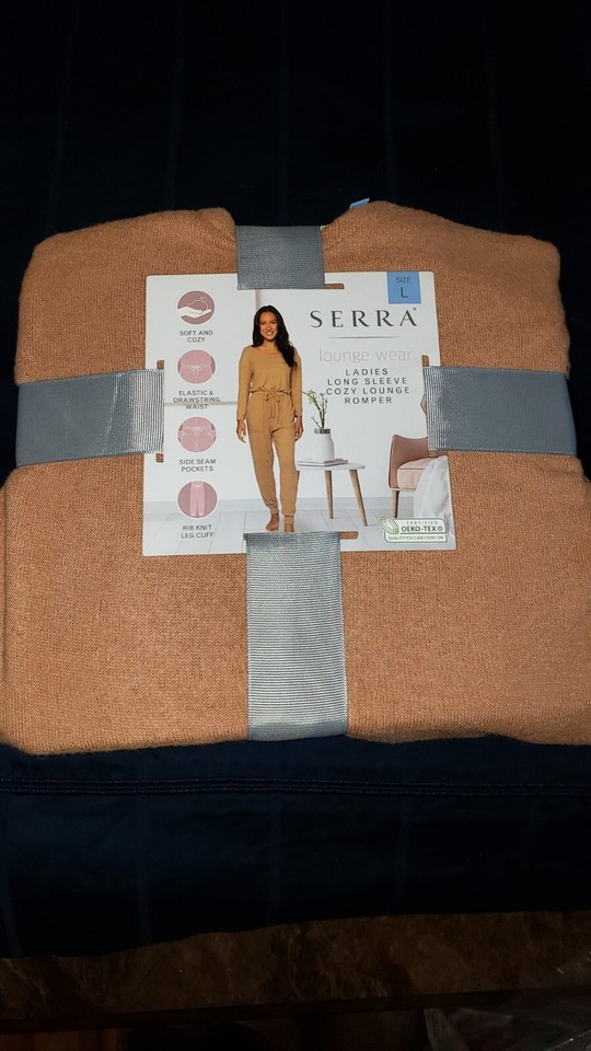 ALDI SERRA LOUNGEWEAR WOMEN LONG SLEEVE COZY LOUNGE ROMPER CARMEL COLOR ...