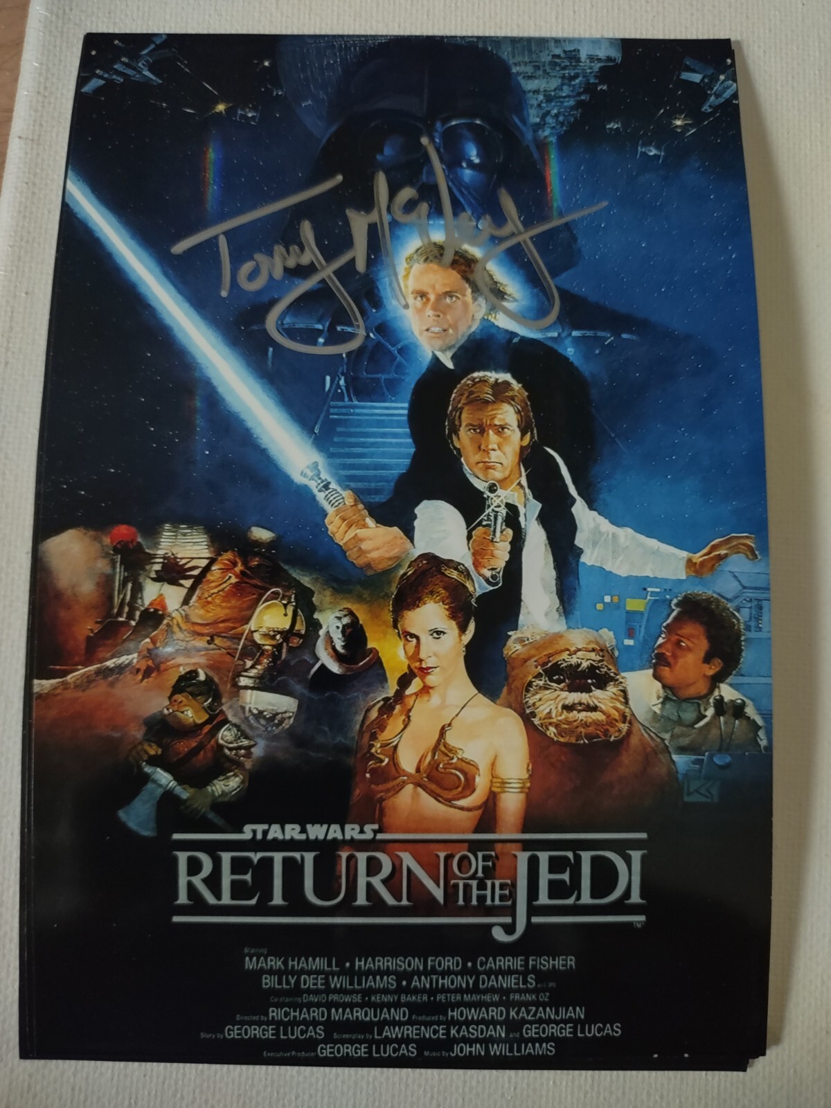 STAR WARS SALACIOUS B. CRUMB TONY MCVEY SIGNED RETURN OF THE JEDI 4X6 ...