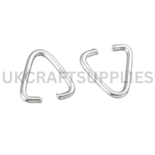 100 Pcs - 6mm Silver Plated Triangle Pinch Bails Jewellery Craft ...