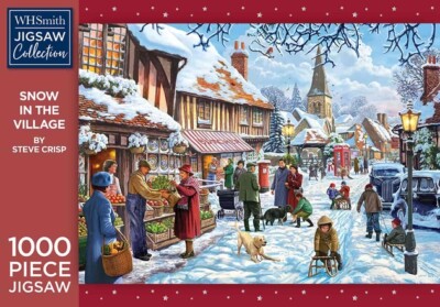 WHSmith 1000 piece Jigsaw "Snow in the Village" 2021 New and Sealed ...