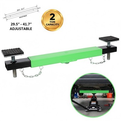 2 Ton Floor Jack Cross Beam Adapter Underframe Crossbar w/Rubber Pads ...