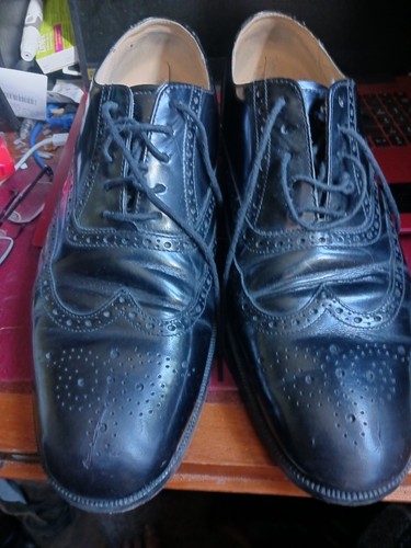 Clarks Men's Black Full Leather Wingtips Brogues * Size UK 11 | eBay