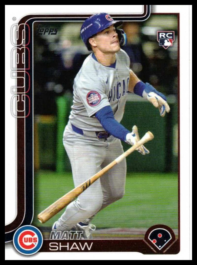 2025 Topps Series 2 MATT SHAW Rookie Variation Card SSP RC Chicago Cubs ...