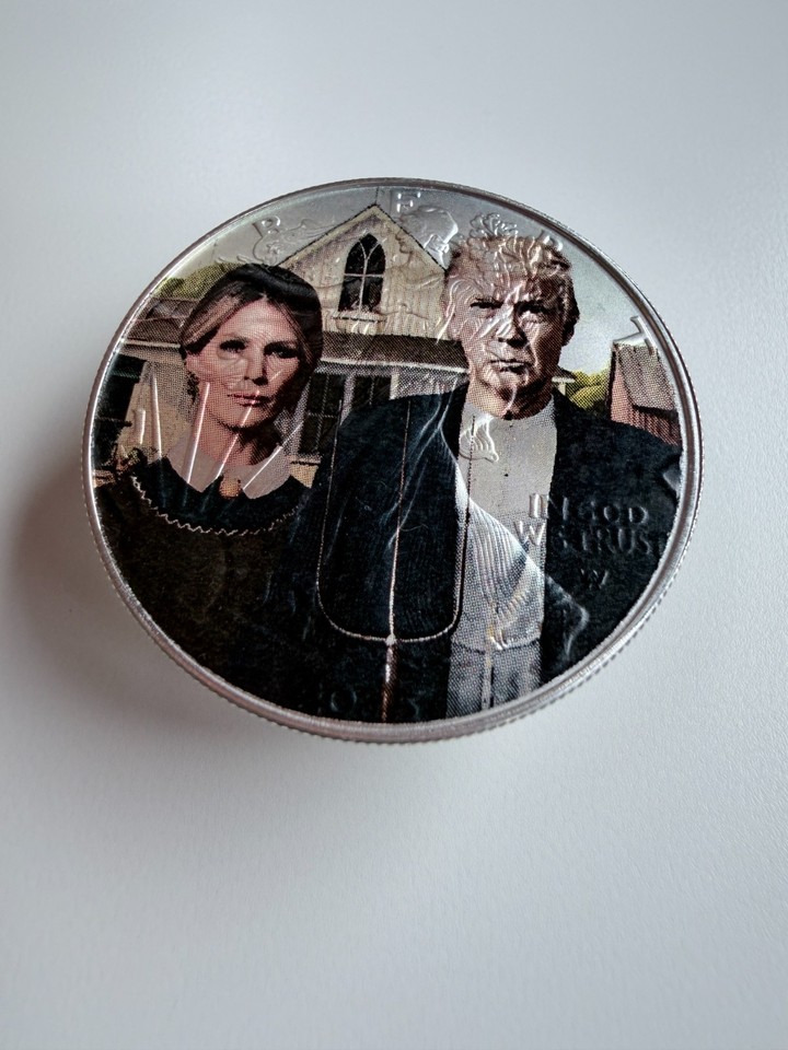 Trump Milania American Gothic American Silver Eagle 1oz .999 Silver ...