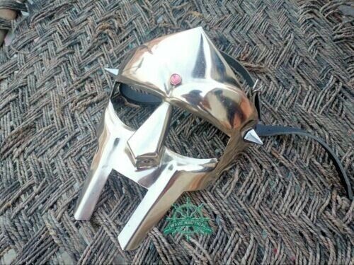 MF Doom Gladiator Mask Silver Finish in Metal Mask doom gladiator face ...