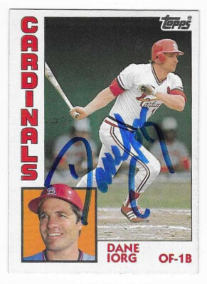 DANE IORG 1984 TOPPS AUTOGRAPHED SIGNED # 416 ST. LOUIS CARDINALS | eBay