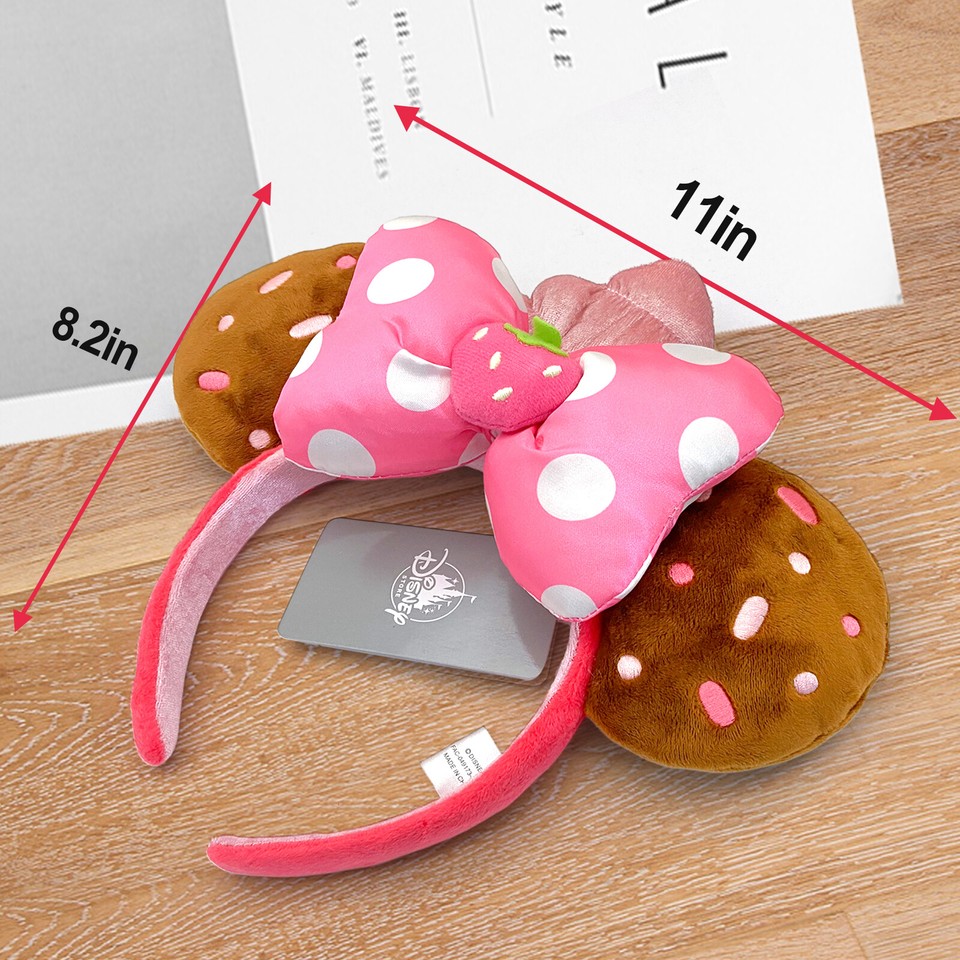 Disney~Parks Minnie Mouse Strawberry Cupcake Munchlings Ears Headband ...