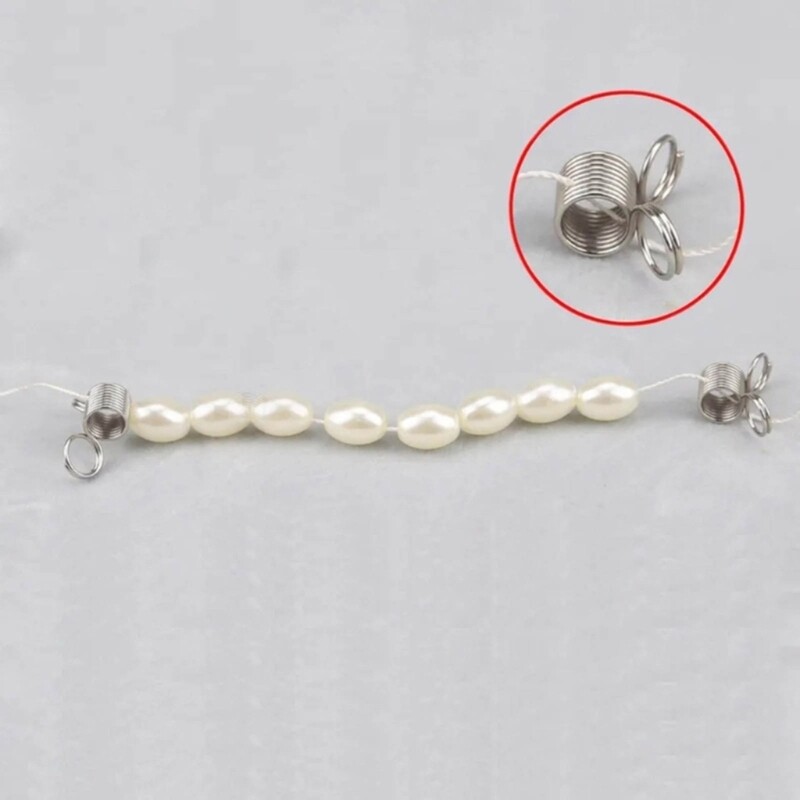 17Pcs Jewelry Making Bead Stoppers Bead Line Ends Spring Clamps for ...