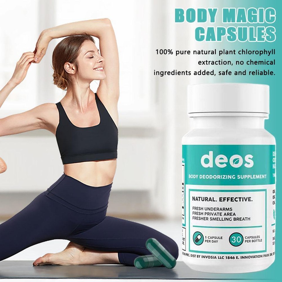 1-5Pack 30PCS Internal Deodorant Supplement DEOS Chlorophyll Capsules ...