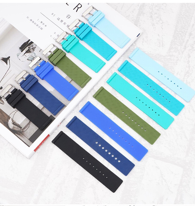 Silicone Bracelet Watch Strap Rubber Replacement Band 12 14 16 18 20 22 ...