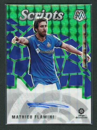2020-21 MATHIEU FLAMINI AUTO PANINI MOSAIC SCRIPTS GREEN LALIGA ...