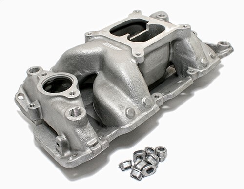 55-86 SBC Chevy Aluminum Performer Dual Plane RPM Air Gap Intake 350 ...