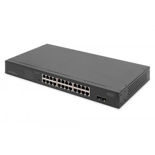 Digitus Switch di rete Gigabit a 24 porte, 19 pollici, non gestito, 2 ...