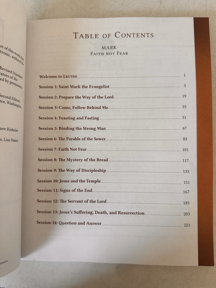 LECTIO: Mark - Faith Not Fear Study Guide by Dr. Tim Gray (paperback) | eBay