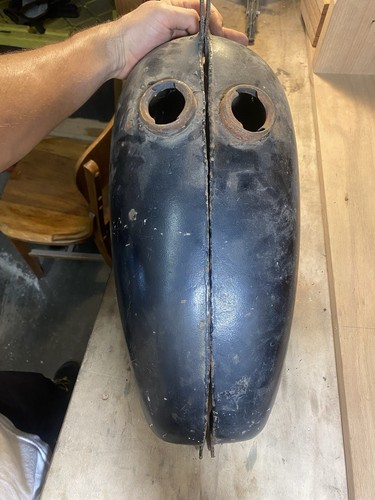 HARLEY NARROWED SPLIT TANKS CHOPPER BANANA WASSELL FLATHEAD PANHEAD ...