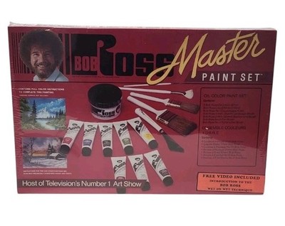 Bob Ross Master Oil Paint Set R6510 w/Brushes & VHS Factory Sealed RARE ...