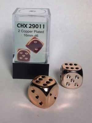 Chessex Dice - 2x Copper Plated 16mm d6 - CHX29011 | eBay