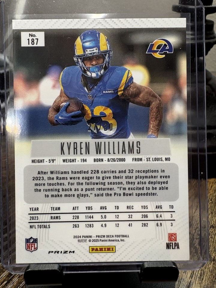 Kyren Williams Rare Prizm Disco Panini #27 out of 30. | eBay