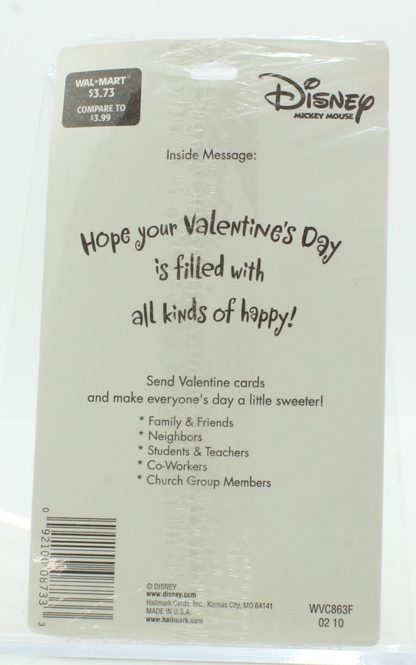 Hallmark Connections - Disney Mickey Minnie Mouse 6 Valentine Cards ...