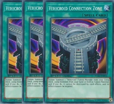 Yugioh - Vehicroid Connection Zone x 3 - 1st Edition NM - Free ...