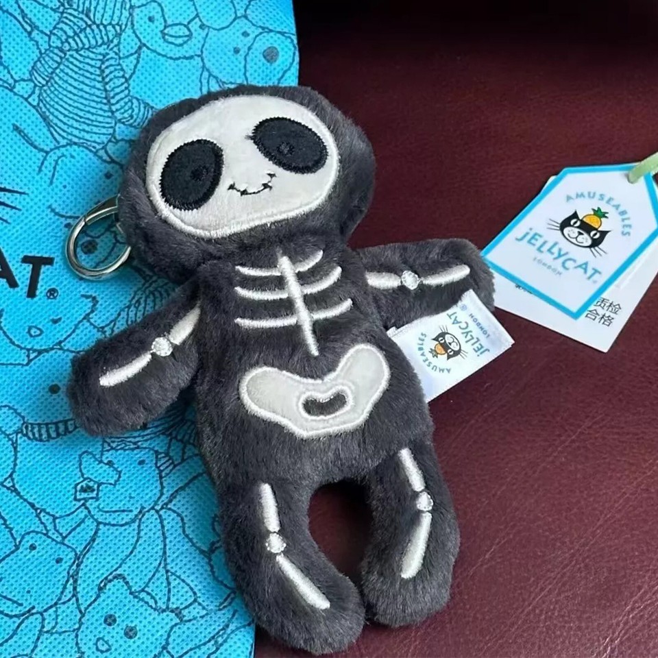 Spooky Halloween Skeleton Bob Bag Charm Plush with Dust Bag NWT | eBay