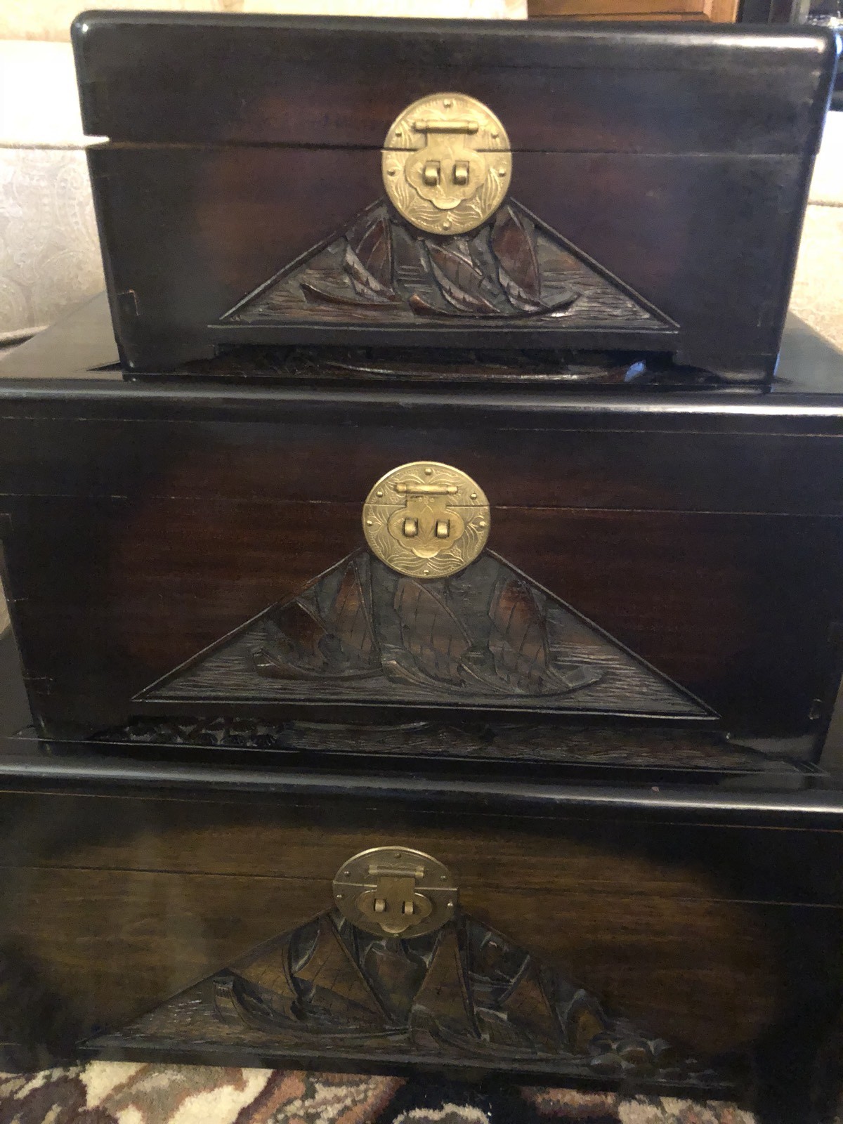 Unique Hand Crafted Stackable Storage Chests~Locks/Keys~Beautiful ...