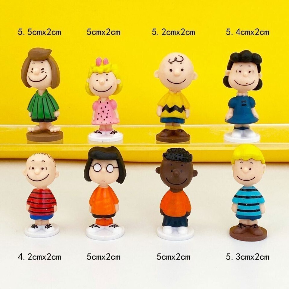 12PCS Peanuts Gang Cake Topper Set | Smile Charlie Brown, Lucy, Sally ...