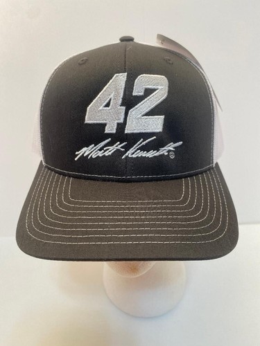 MATT KENSETH #42 CHARCOAL GRAY/WHITE 42 SIGNATURE MESH SNAP HAT NWT | eBay