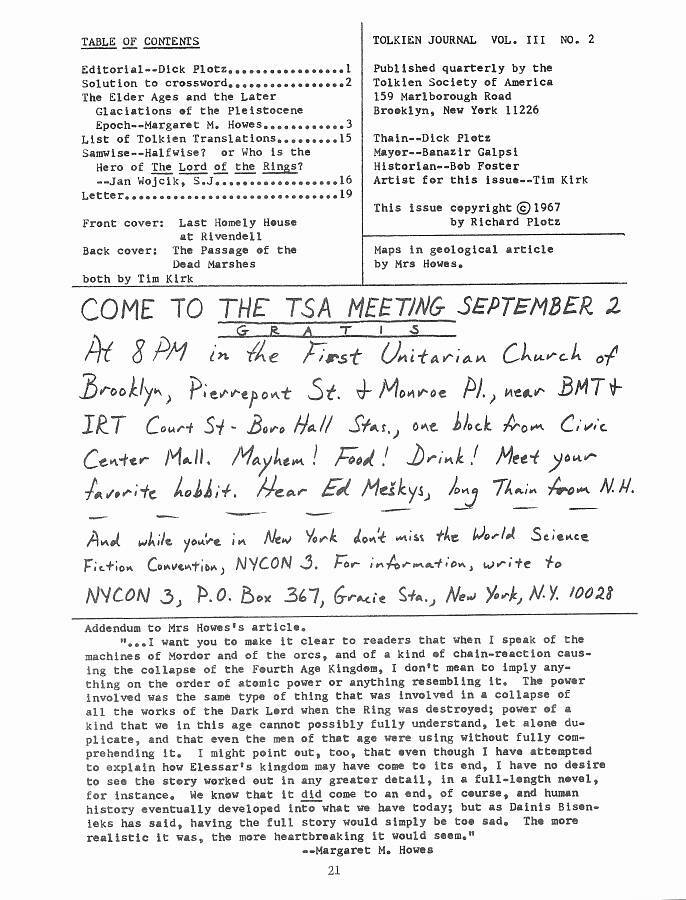 TOLKIEN JOURNAL Vol 3 #2 - 1967 fantasy fanzine - Tim Kirk covers | eBay