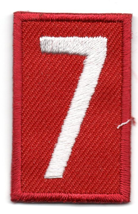 Cub Scout Numbers D) Red Troop Numerals