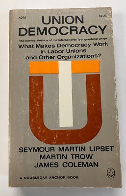 Union Democracy Internal Politics of International Typographical Union ...