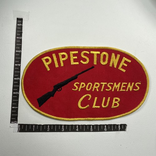 Vtg Large PIPESTONE SPORTSMENS CLUB Patch (Hunt Fish Gun Wildlife) 19L2 ...