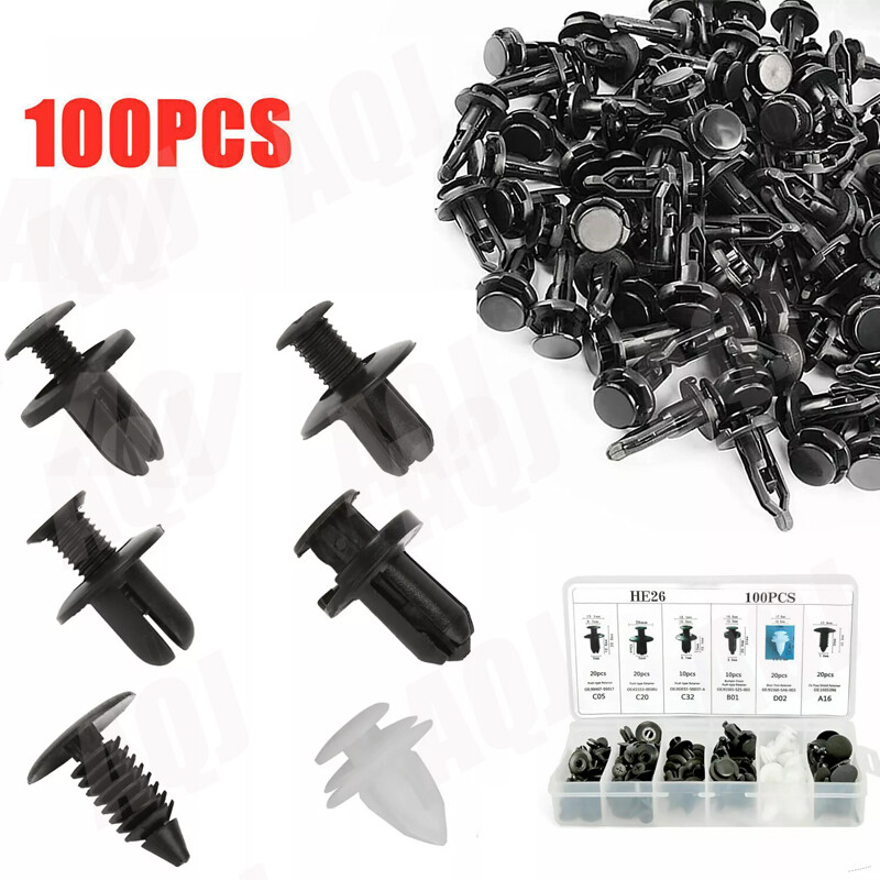 for Subaru/100Pcs Bumper Hood Clips Retainer Rivet Fasteners Fender ...