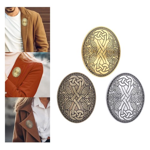 Vintage Designed Norse Medieval Pattern Brooch Lapel Pin Measure 3x2 ...